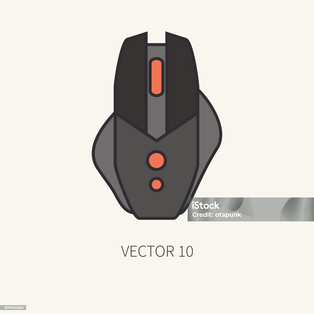 Line Flat Color Vector Computer Part Icon Mouse Cartoon Digital Gaming ... Line Flat Color Vector Computer Part Icon Mouse Cartoon Digital Gaming ...
