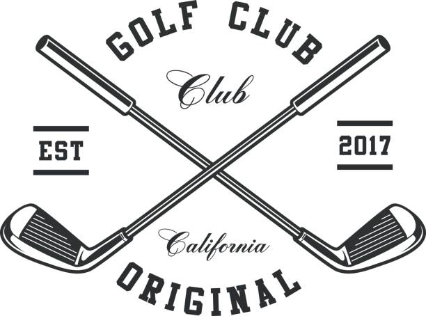 Crossed Golf Clubs Vector