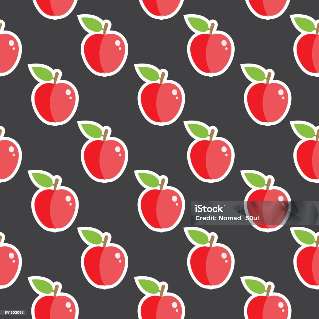 Apple Fruit Seamless Food Pattern Stock Illustration Download Image