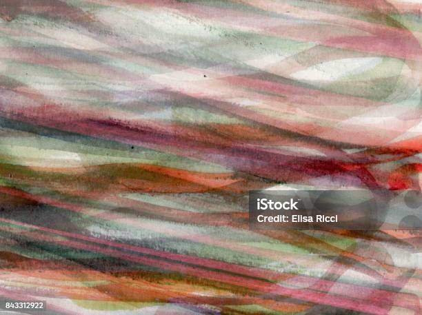 Sfondo 콘 Pennellate 디 Colore 네이 토니 Spenti 델 베르데 비올라 E Arancio 0명에 대한 스톡