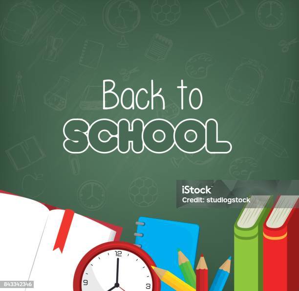 Back To School Design 개념에 대한 스톡 벡터 아트 및 기타 이미지 개념 고등학교 공부 Istock