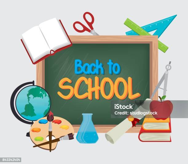 Back To School Design 개념에 대한 스톡 벡터 아트 및 기타 이미지 개념 고등학교 공부 Istock