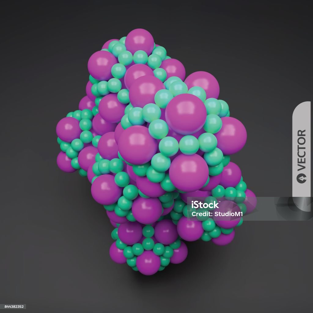 3d Molecule Molecular Structure Vector Illustration For Science Stock