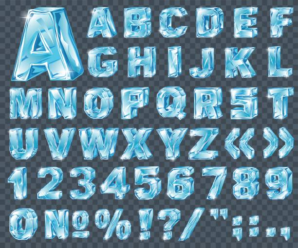 Ice Alphabet Letters Vector Ice Alphabet Letters Vector