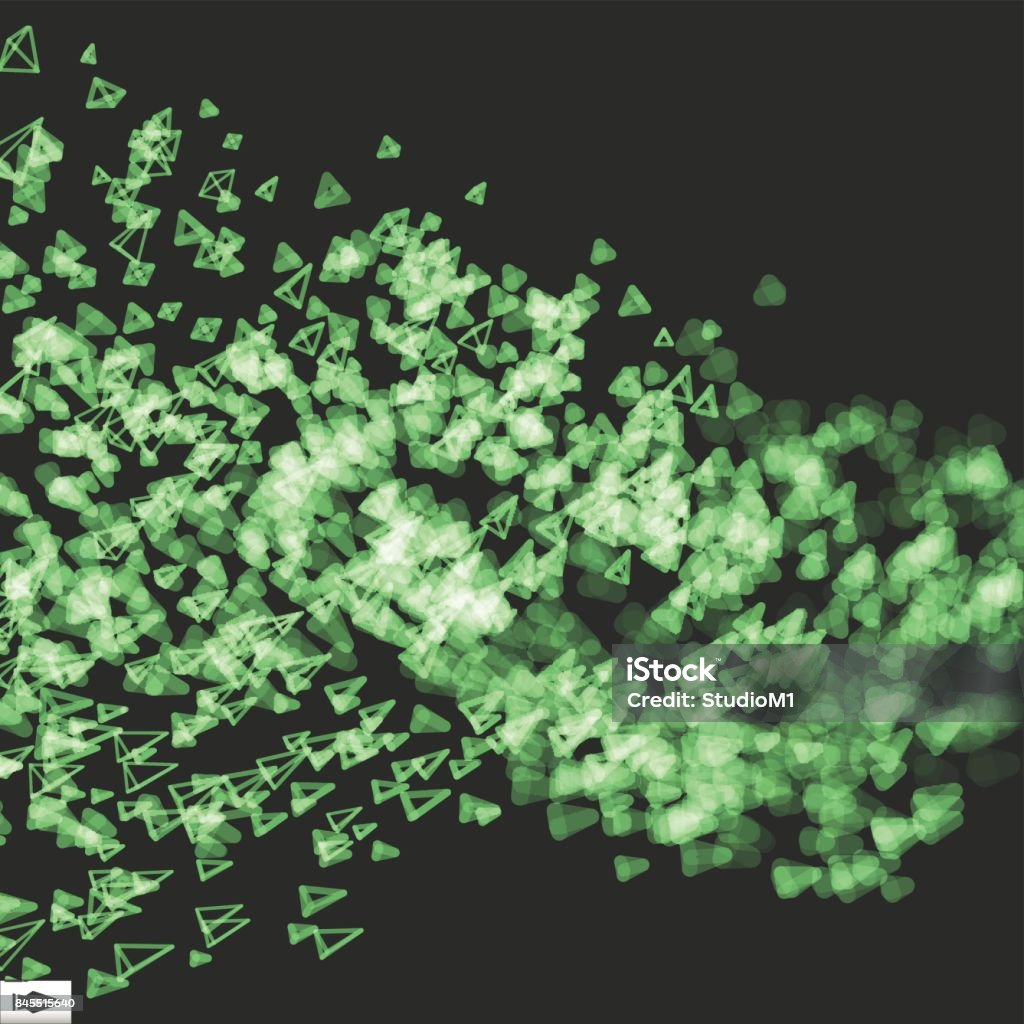 Array With Dynamic Emitted Particles Abstract Dynamic Background Vector Illustration Bokeh