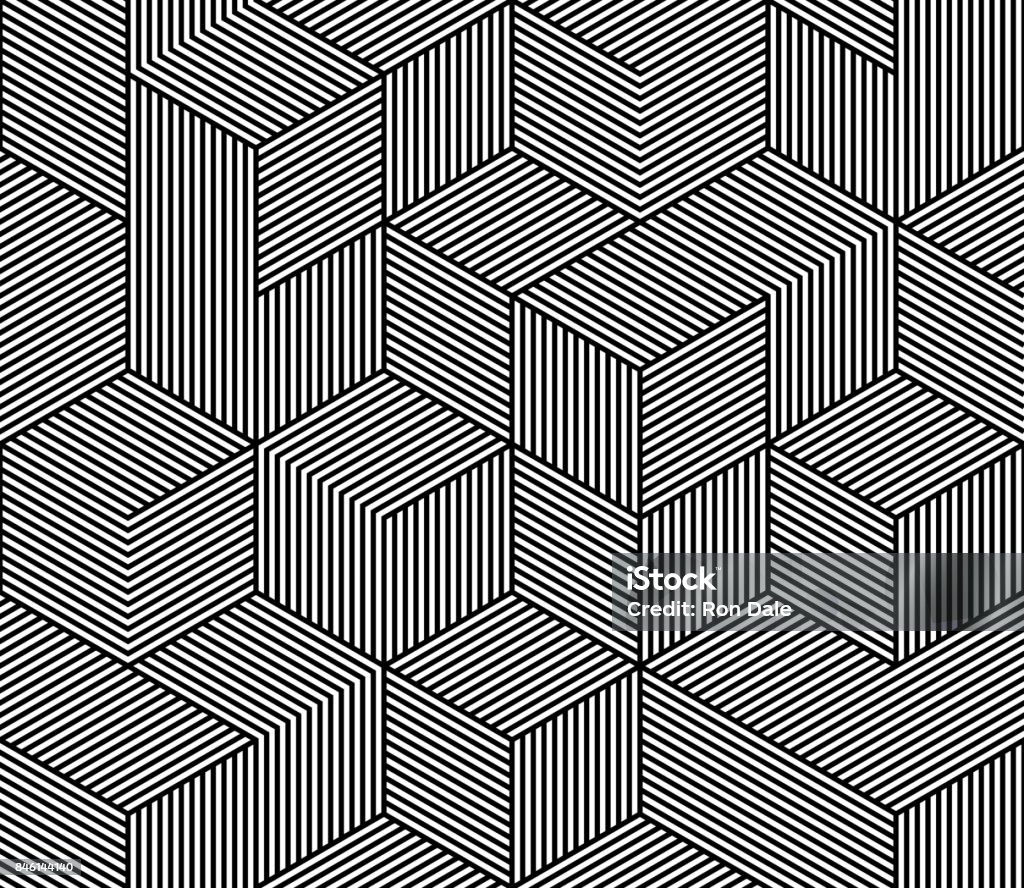 Seamless Vector Pattern Texture With Abstract Hexagon Grid 3d Cube