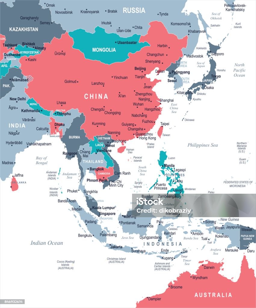 Ilustración de Mapa De Asia Oriental Vector Ilustración y más Vectores ... Ilustración de Mapa De Asia Oriental Vector Ilustración y más Vectores ...