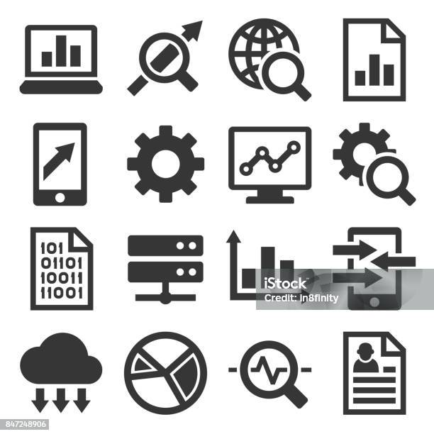 Ilustración de Conjunto De Iconos De Análisis De Datos Grandes Vector ... Ilustración de Conjunto De Iconos De Análisis De Datos Grandes Vector ...