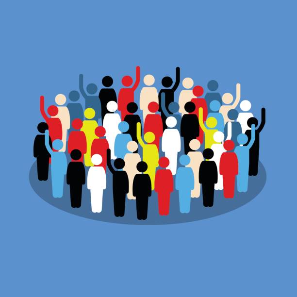 Blue Stick Figure Group