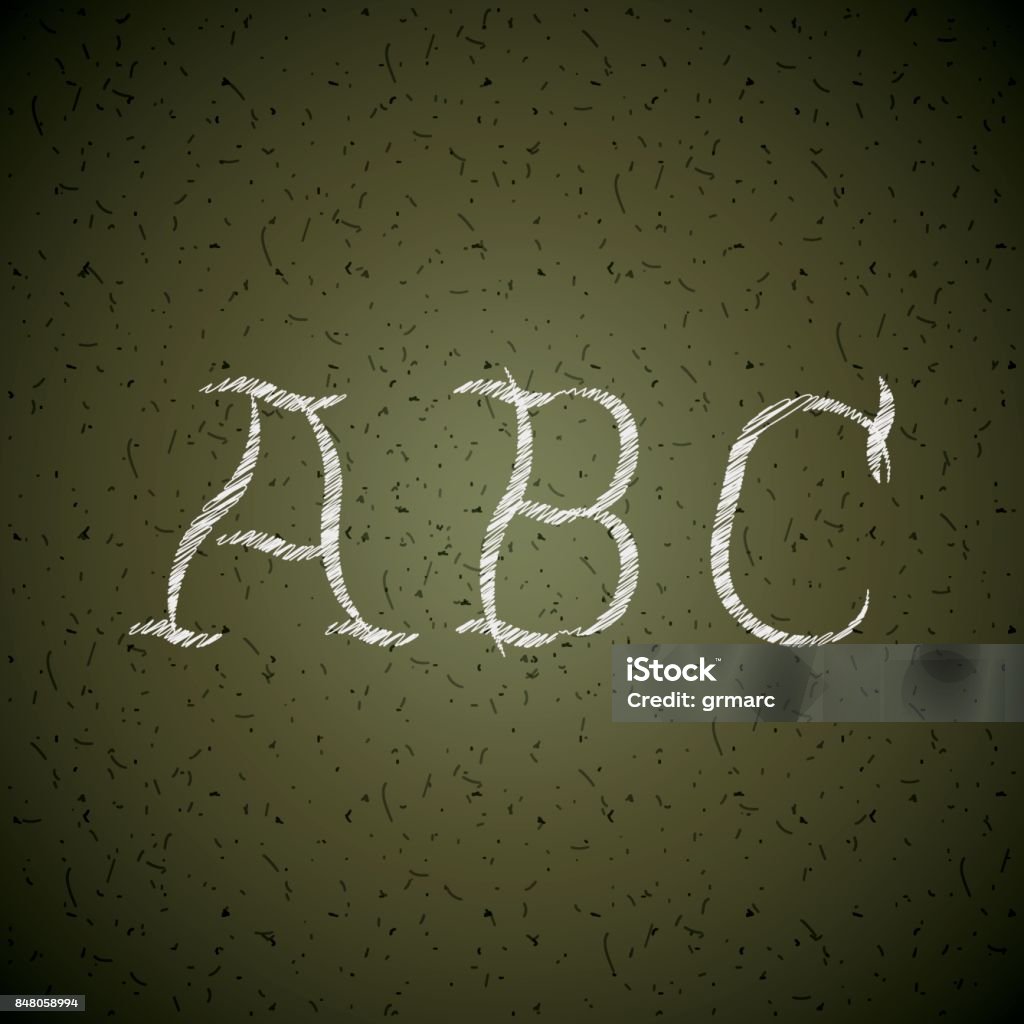 Alphabet Written On Chalk Board Design Stock Illustration Download