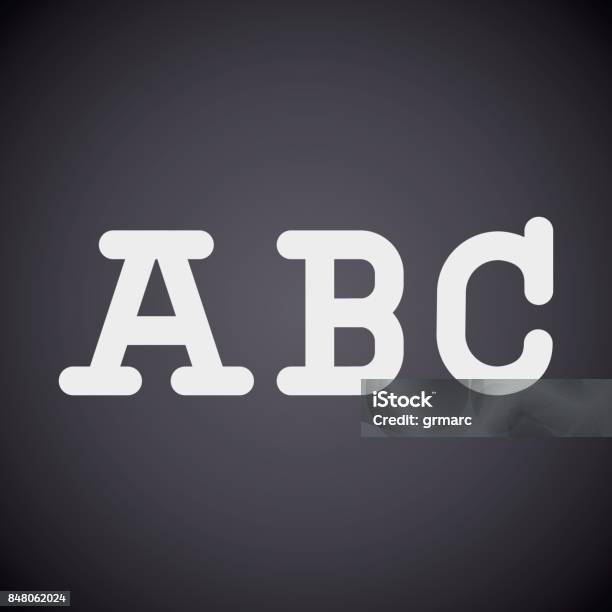 Alphabet Written On Chalk Board Design Stock Illustration Download