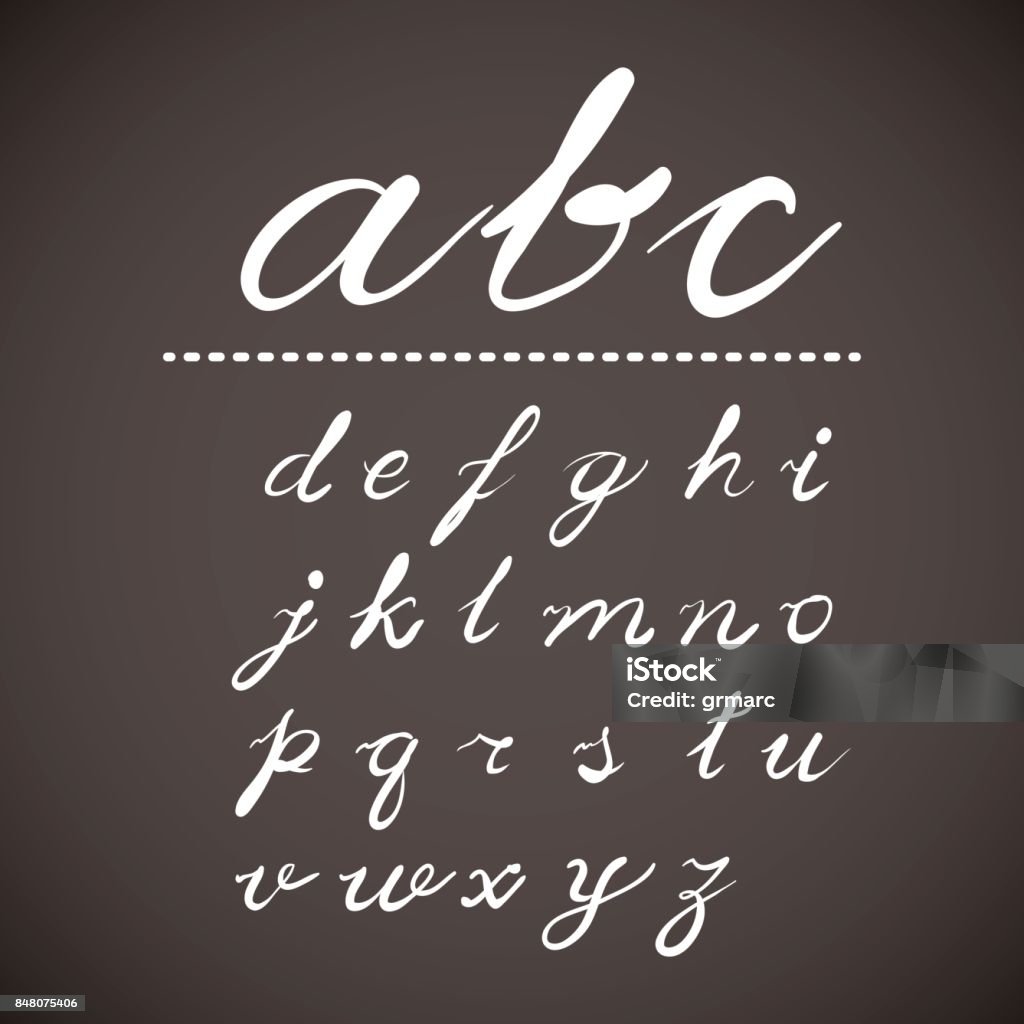Alphabet Written On Chalkboard Design Stock Illustration Download