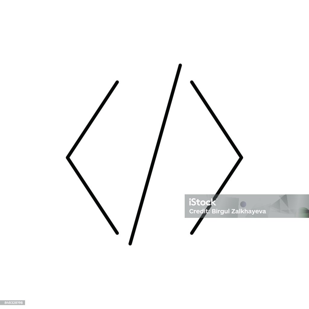 Brackets Code Coding Development Icon Stock Illustration Download