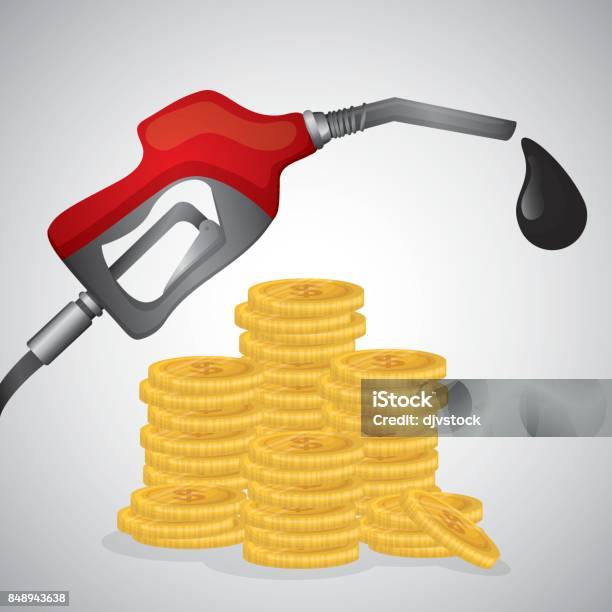 Ilustrasi Datar Tentang Harga Minyak Konsep Minyak Bumi Dan Gas