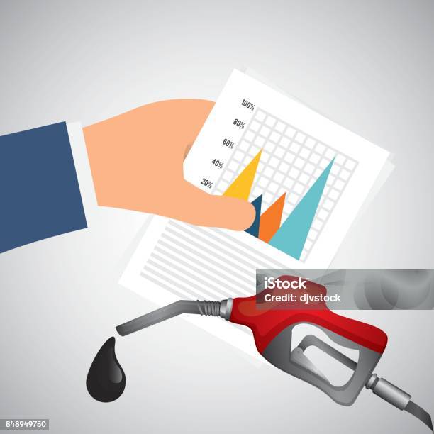 Ilustrasi Datar Tentang Harga Minyak Konsep Minyak Bumi Dan Gas