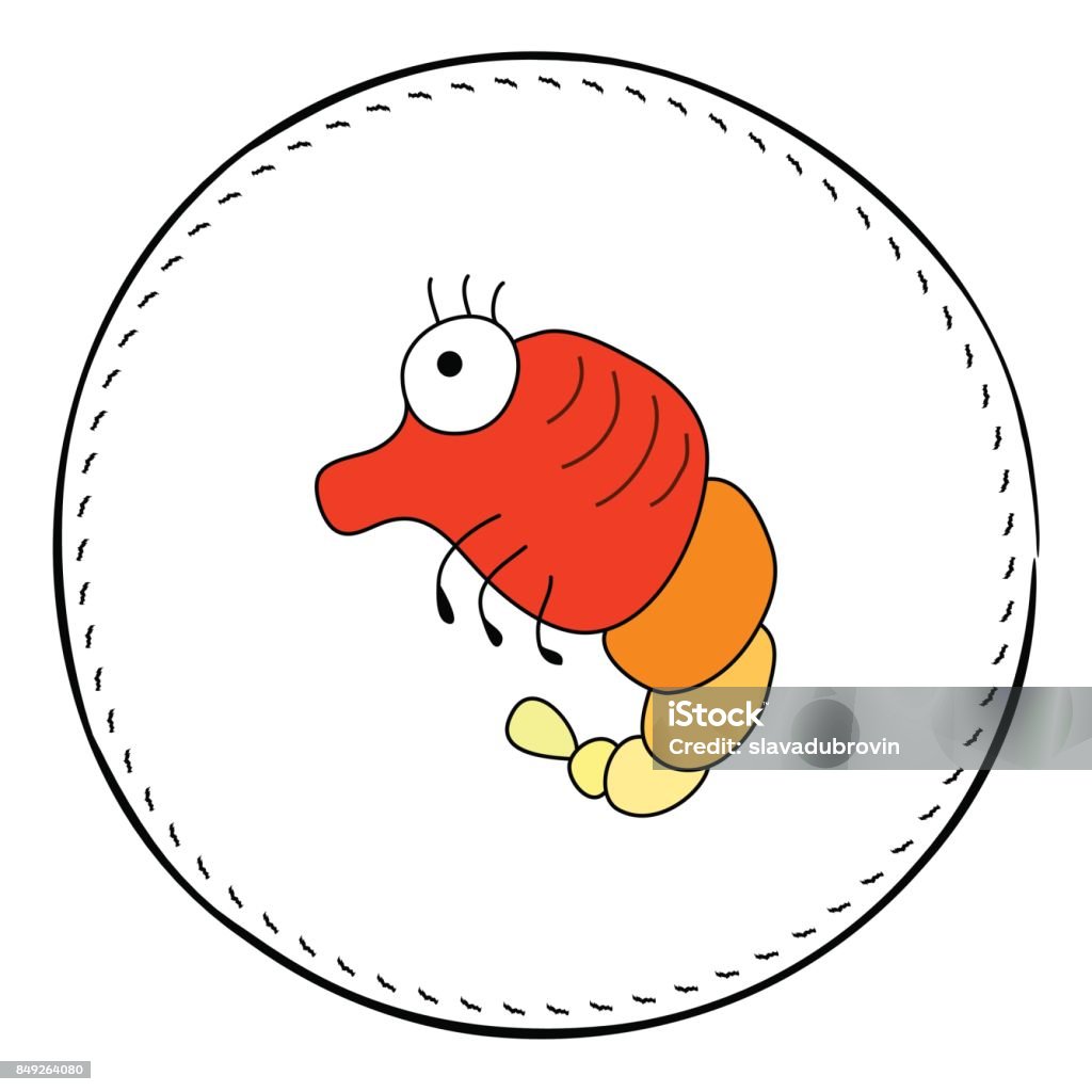Crevette Rouge Isolé Sur Fond Blanc Illustration Vectorielle De