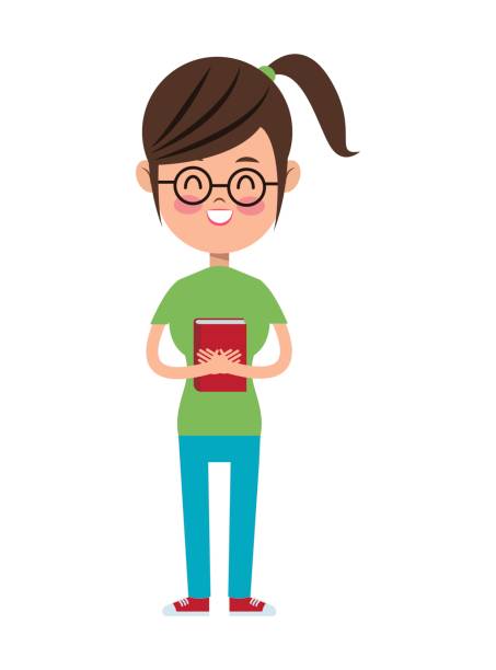 Female Nerd Glasses Book Pics Illustrations Royalty Free Vector Graphics And Clip Art Istock