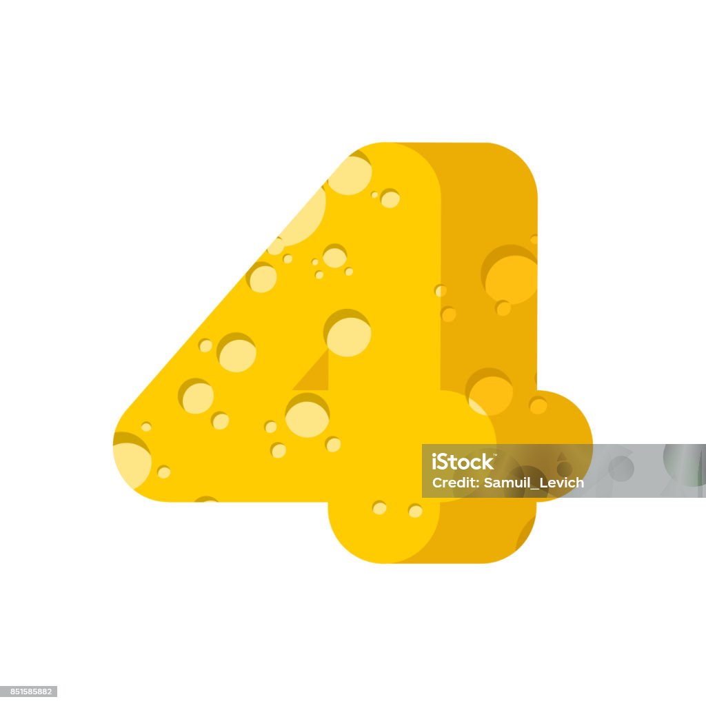 Polices De La Figure 4 De Fromage Chiffre Quatre De Lalphabet Au ... Polices De La Figure 4 De Fromage Chiffre Quatre De Lalphabet Au ...