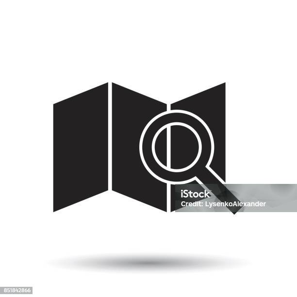 Lage Mit Lupe Flache Vektorillustration Lage Zeichen Symbol Mit ... Lage Mit Lupe Flache Vektorillustration Lage Zeichen Symbol Mit ...