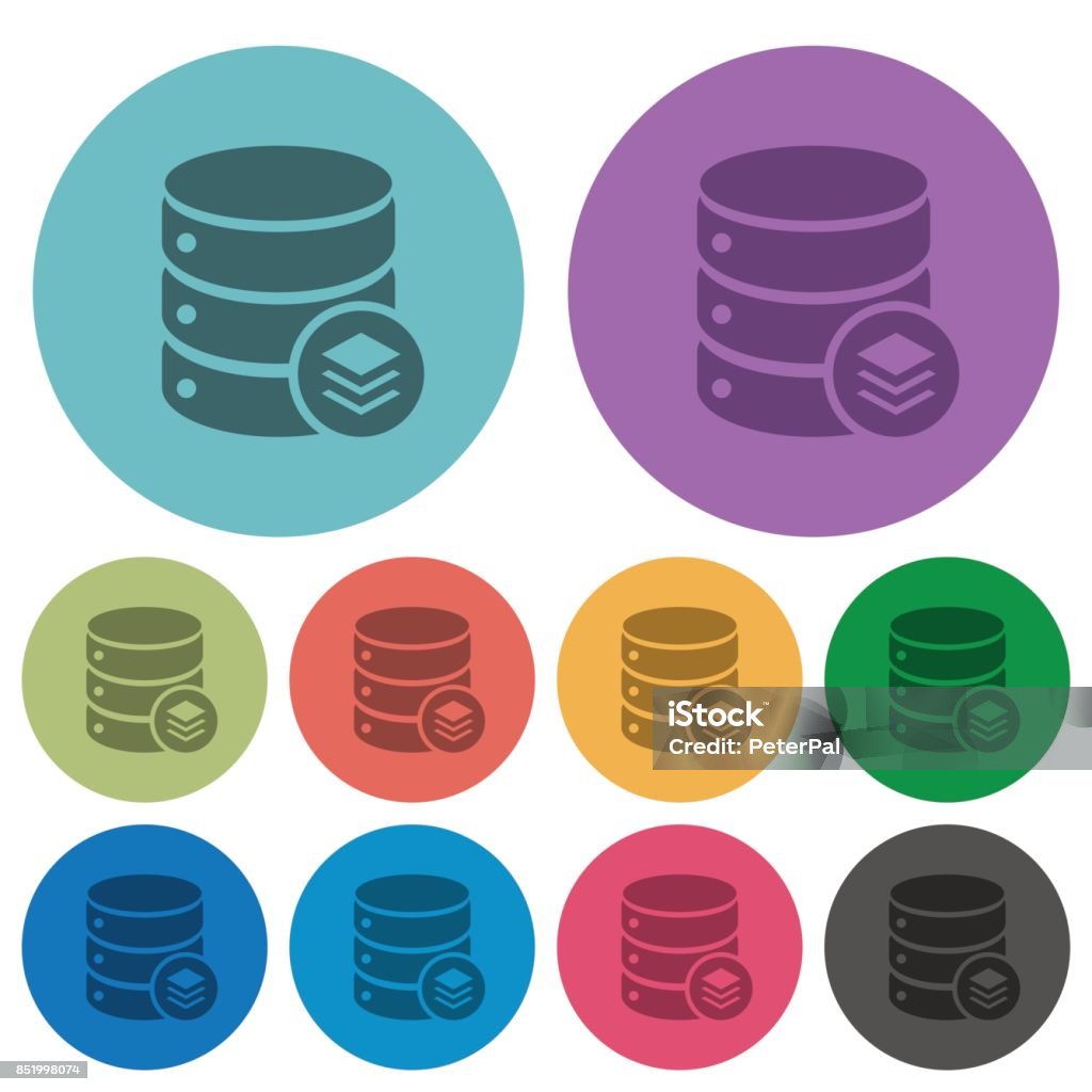 Database Layers Color Darker Flat Icons Stock Illustration - Download ... Database Layers Color Darker Flat Icons Stock Illustration - Download ...
