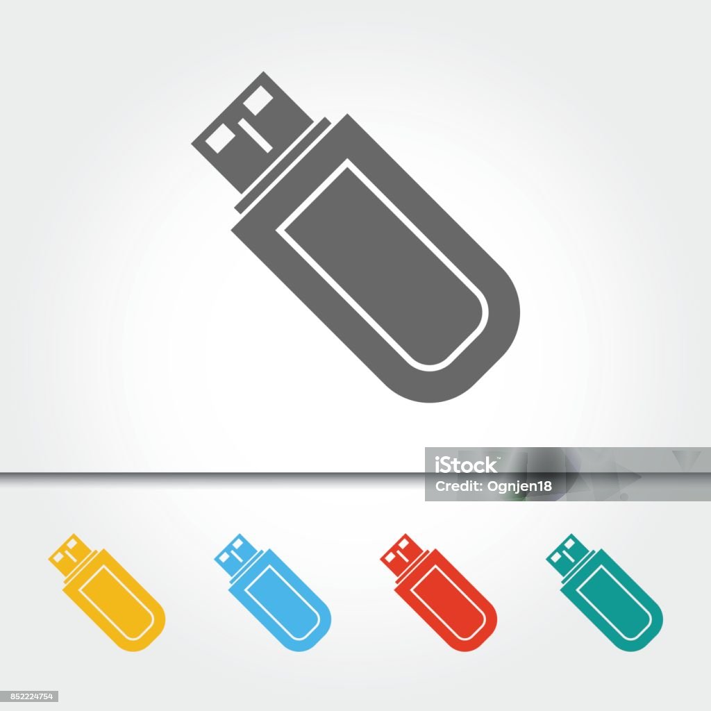 Usb 存儲磁碟機單個圖示向量圖向量圖形及更多2017圖片 2017 2018 Usb 手指 Istock