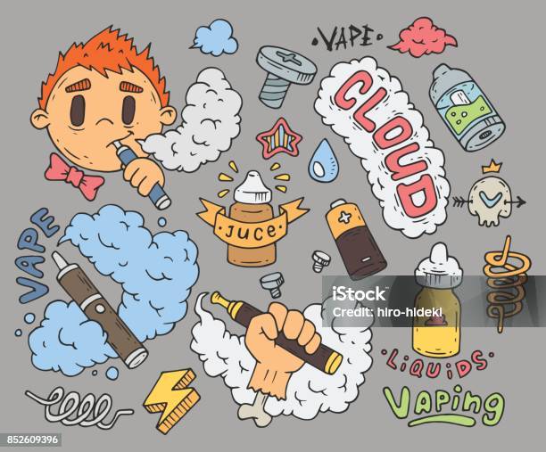 Ensemble Dautocollants De Dessin Animé Pour Vapers Bande Dessinée Doodles Insignes De Dessin