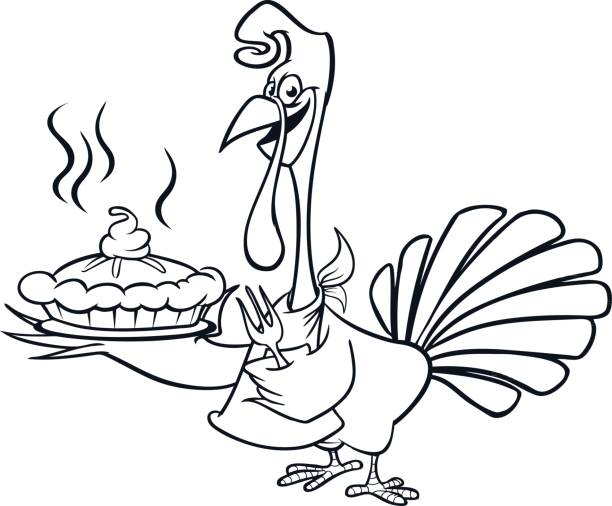 Cooked Turkey Outline Clip Art