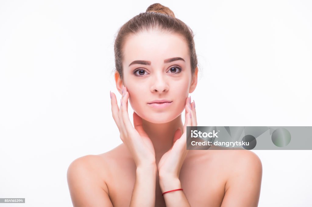 Beautiful Woman Face Portrait Beauty Skin Care Concept Fashion Beauty