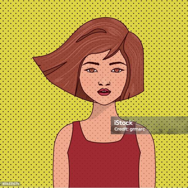 Young Woman Pop Art Style Stock Illustration Download Image Now
