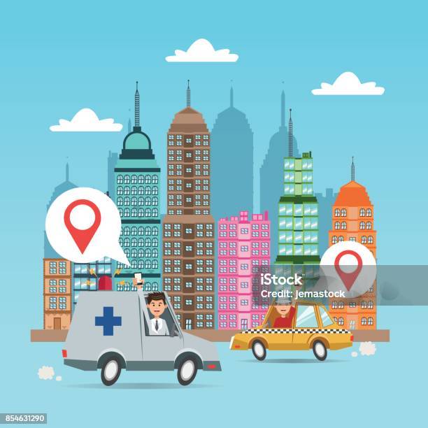 Gps 네비게이터와 위치 디자인 거리에 대한 스톡 벡터 아트 및 기타 이미지 거리 거리가 먼 검색 Istock