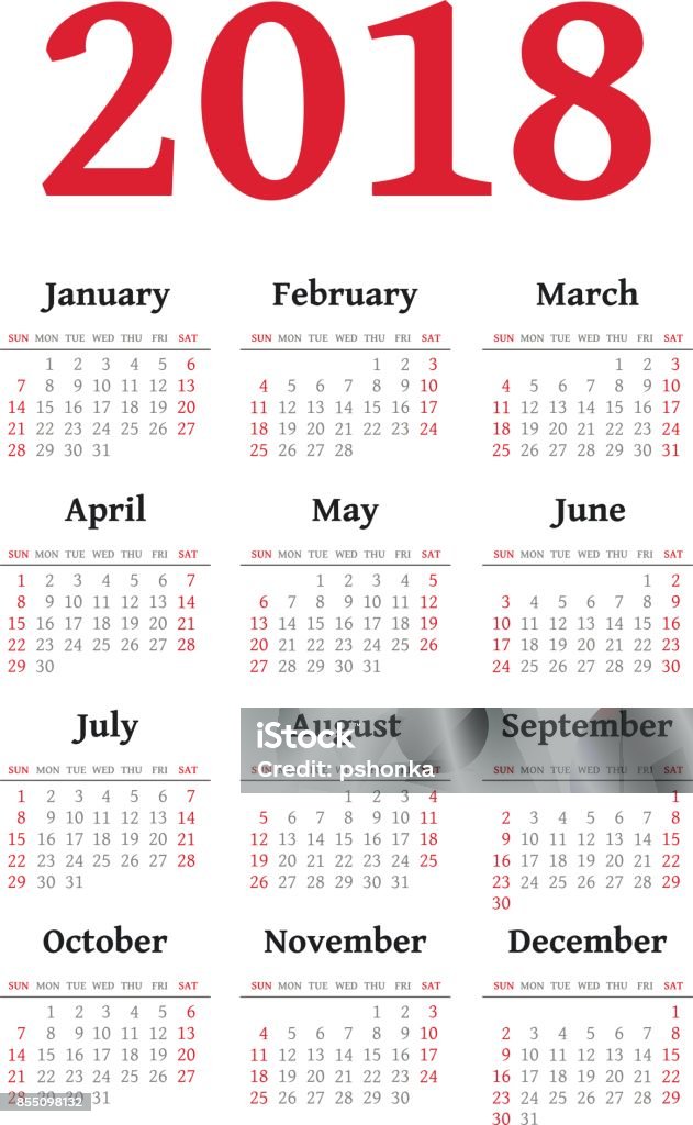 Vector Pocket 2018 Year Calendar Stock Illustration - Download Image ... Vector Pocket 2018 Year Calendar Stock Illustration - Download Image ...