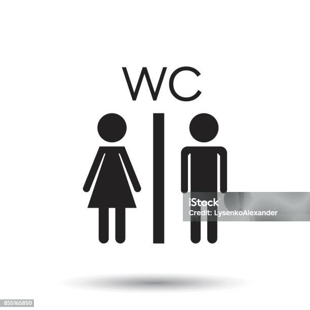 Toilettes De Vecteur Icône De Toilettes Sur Fond Blanc Pictogramme Plat