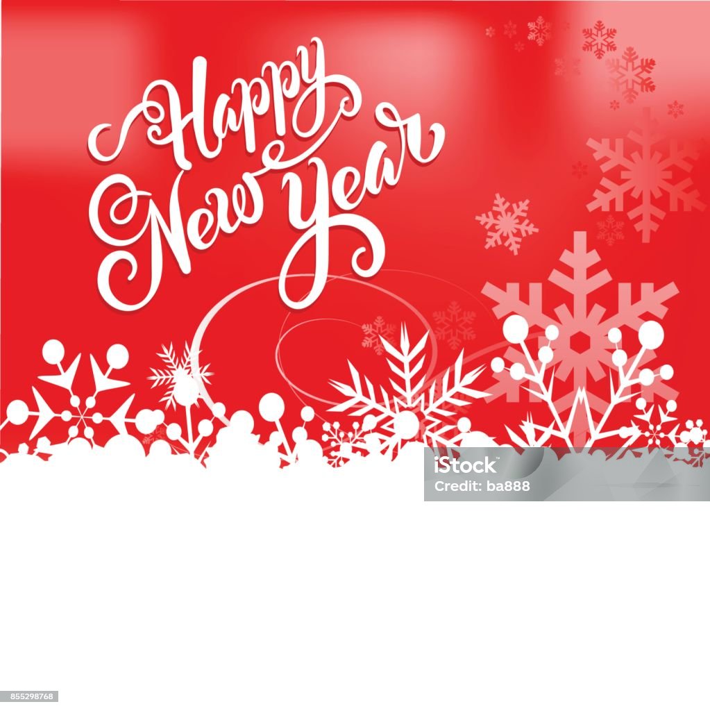 Happy New Year Christmas Card Stock Illustration Download Image Now