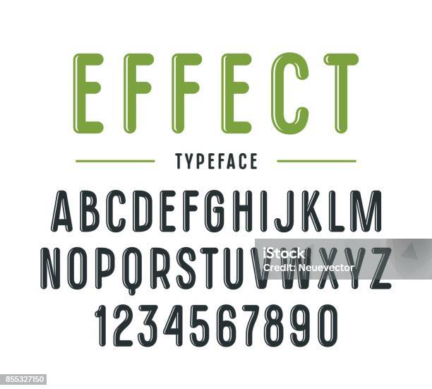 Font Sanserif Sempit Dekoratif Dengan Sudut Bulat Ilustrasi Stok Unduh Gambar Sekarang