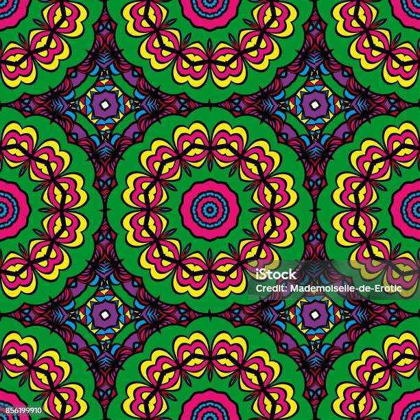 Colorfull 원활한 꽃 패턴입니다 장식적인 배경입니다 대 한 직물 또는 종이에 인쇄 벡터 일러스트 레이 션 T 셔츠에 대한