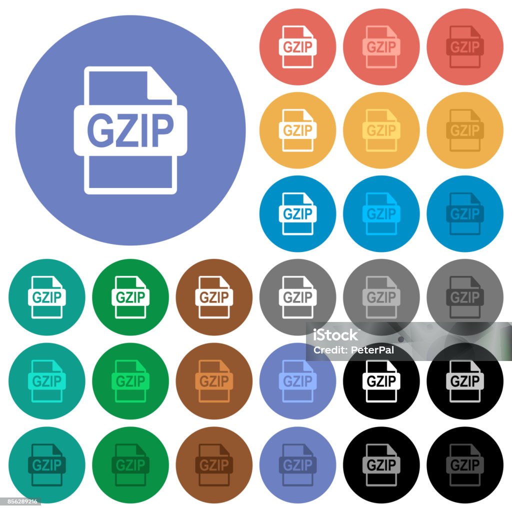 Gzip File Format Round Flat Multi Colored Icons Stock Illustration ... Gzip File Format Round Flat Multi Colored Icons Stock Illustration ...