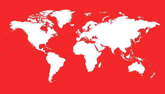 Political World Map World Map Vector Template For Website Infographics