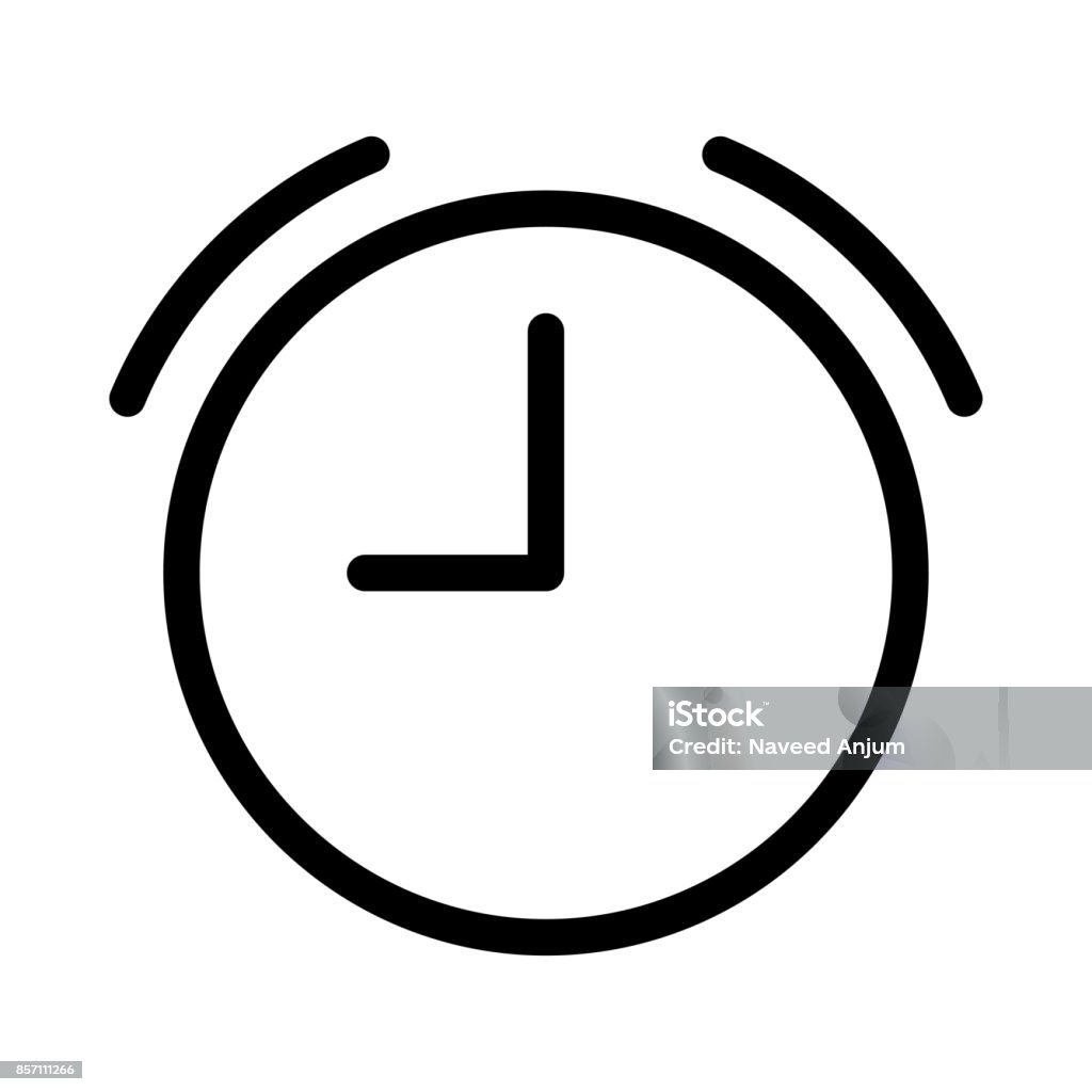 Alarm Clock Thin Line Vector Icon Stock Illustration - Download Image ... Alarm Clock Thin Line Vector Icon Stock Illustration - Download Image ...