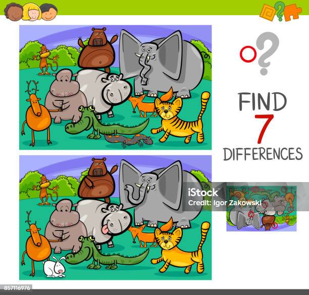 Cari Perbedaan Permainan Dengan Hewan Ilustrasi Stok - Unduh Gambar ... Cari Perbedaan Permainan Dengan Hewan Ilustrasi Stok - Unduh Gambar ...