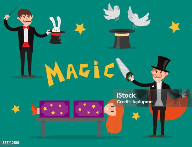 Magician Prestidigitator Illusionist Character Tricks Juggler Vector ... Magician Prestidigitator Illusionist Character Tricks Juggler Vector ...