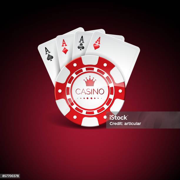 Ilustrasi Vektor Pada Tema Kasino Dengan Chip Bermain Merah Dan Kartu ... Ilustrasi Vektor Pada Tema Kasino Dengan Chip Bermain Merah Dan Kartu ...