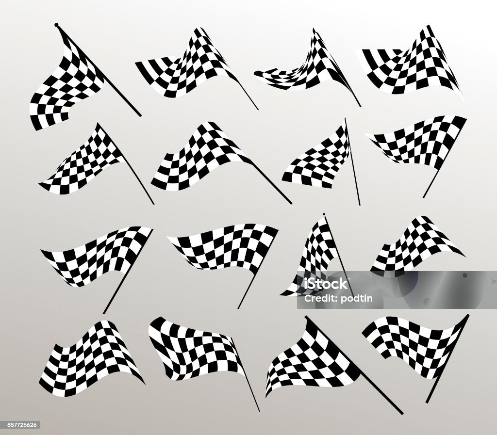 Starting And Finishing Flags Auto Moto Racing Checkered Flag Vector Set ... Starting And Finishing Flags Auto Moto Racing Checkered Flag Vector Set ...