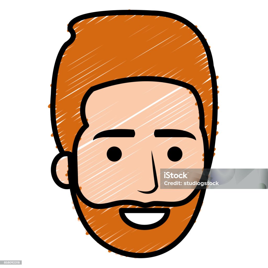 Young Man Head Avatar Character Stock Illustration Download Image Now Adult Adults Only