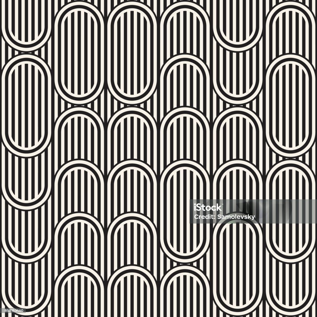 Monochrome Winken Musterdesign Abstrakte Gestreiften Hintergrund