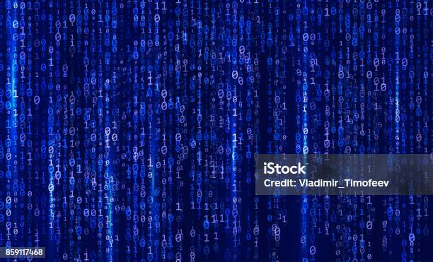 Abstract Technology Background Computer Binary Code Matrix Programming Coding Hacker Concept