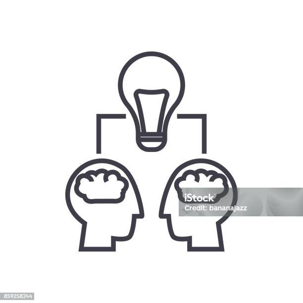 Ilustrasi Brainstorming Kepala Dengan Ikon Garis Vektor Lampu Tanda ... Ilustrasi Brainstorming Kepala Dengan Ikon Garis Vektor Lampu Tanda ...
