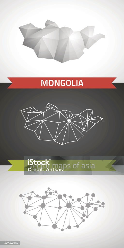 Mongolia Collection Of Vector Design Modern Maps Gray And Black And ... Mongolia Collection Of Vector Design Modern Maps Gray And Black And ...