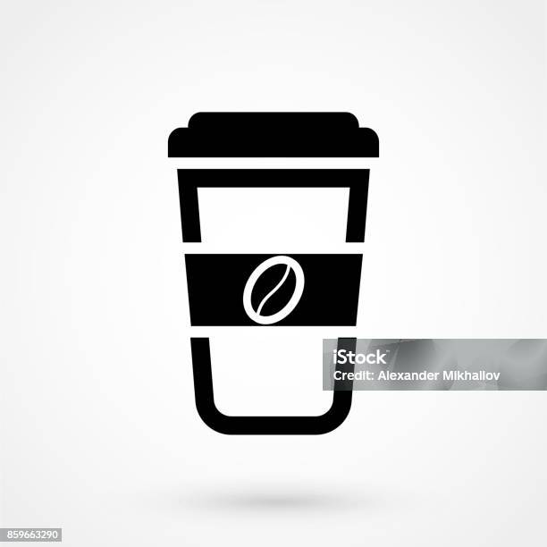 Ikon Cangkir Kopi Sekali Pakai Dengan Logo Biji Kopi Desain Datar ... Ikon Cangkir Kopi Sekali Pakai Dengan Logo Biji Kopi Desain Datar ...