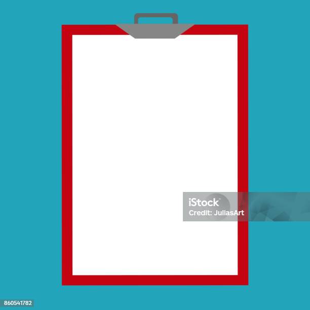 Pressepapiers Et Blanc Feuille De Papier Vierge Illustration