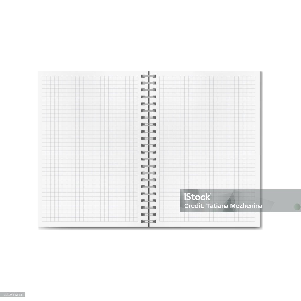 Vector Opened Realistic Graph Or Quad Ruled Notebook Stock Illustration ... Vector Opened Realistic Graph Or Quad Ruled Notebook Stock Illustration ...